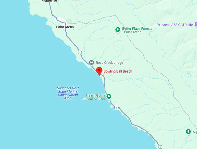 16. bowling ball beach map