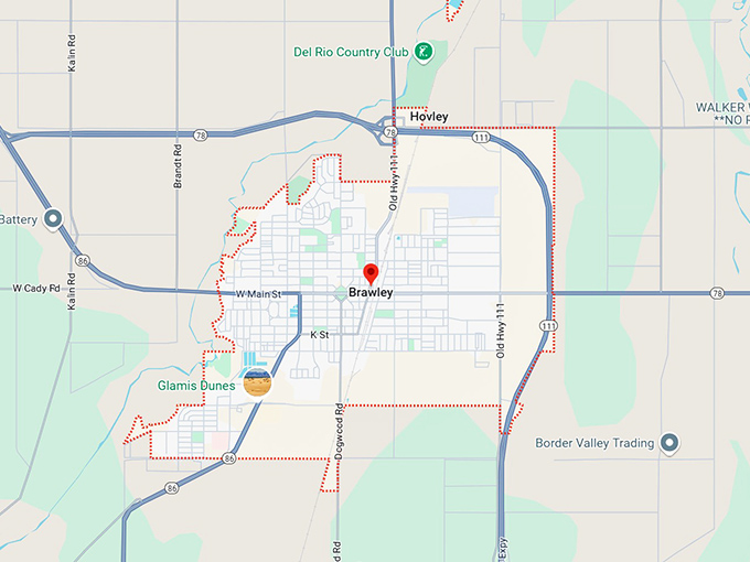 16. brawley, ca map