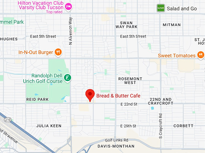 16. bread & butter café map