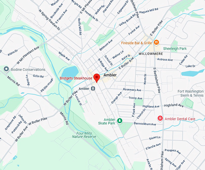 16. bridgets steakhouse map