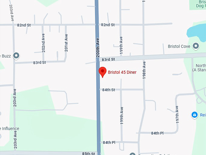 16. bristol 45 diner map