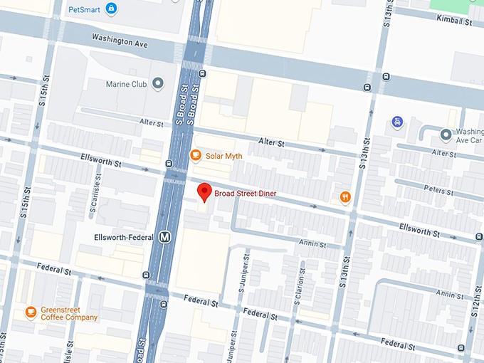 16. broad street diner map
