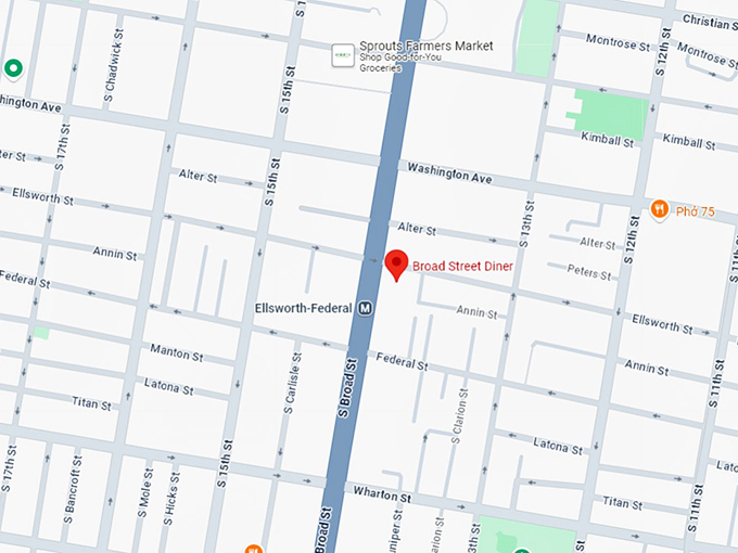 16. broad street diner map