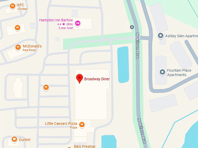 16. broadway diner map