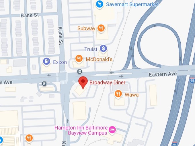 16. broadway diner map