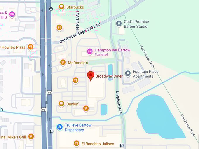 16. broadway diner map