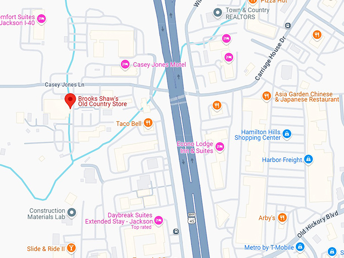 16. brooks shaw's old country store map