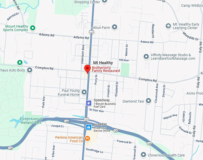 16. brotherton's family restaurant map