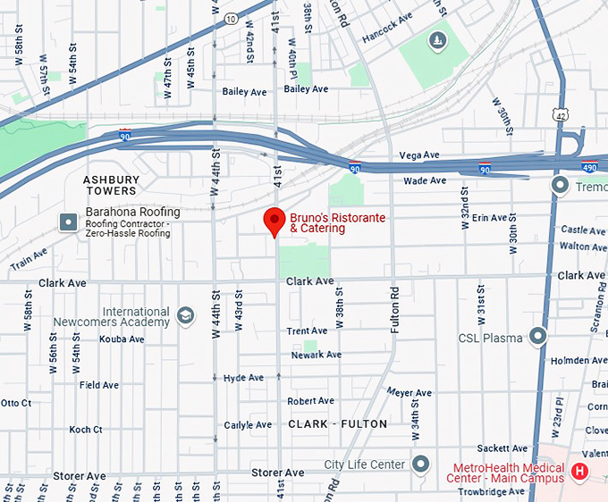 16. bruno's ristorante & catering map