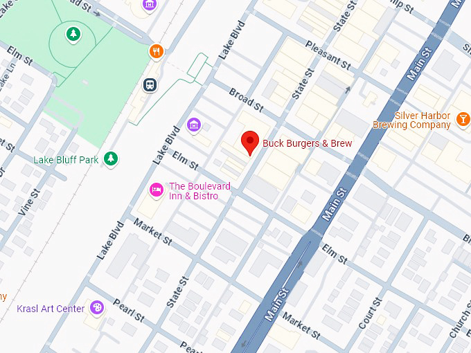 16. buck burgers & brew map