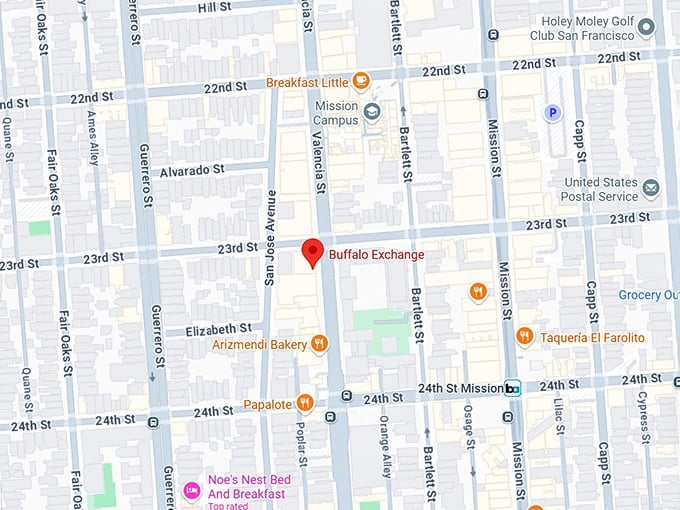 buffalo exchange map