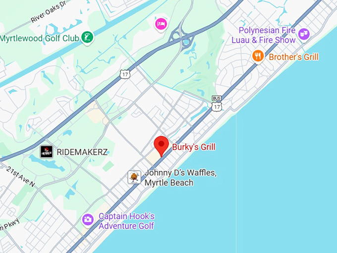 16. burky's grill map