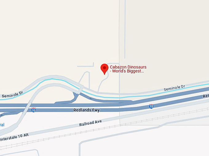 16. cabazon dinosaurs world's biggest dinosaurs map