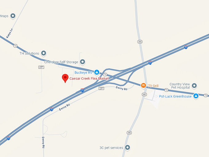 16. caesar creek flea market map