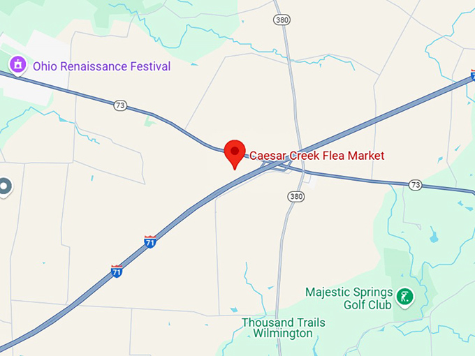 16. caesar creek flea market map