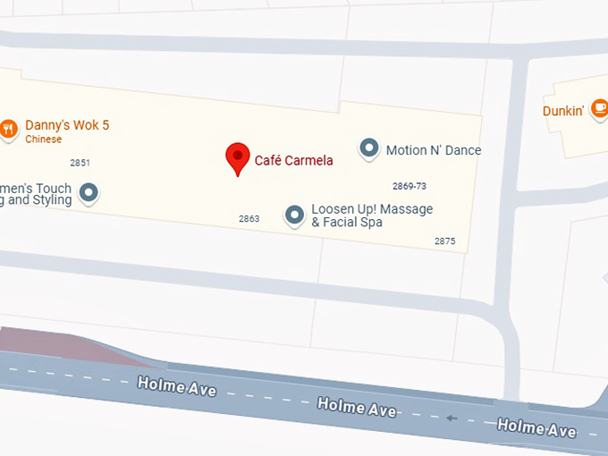 16. caf&eacute; carmela map