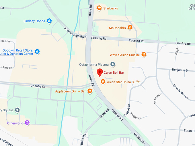 16. cajun boil bar map