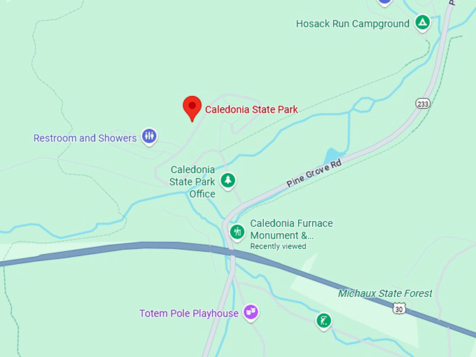 16. caledonia state park map
