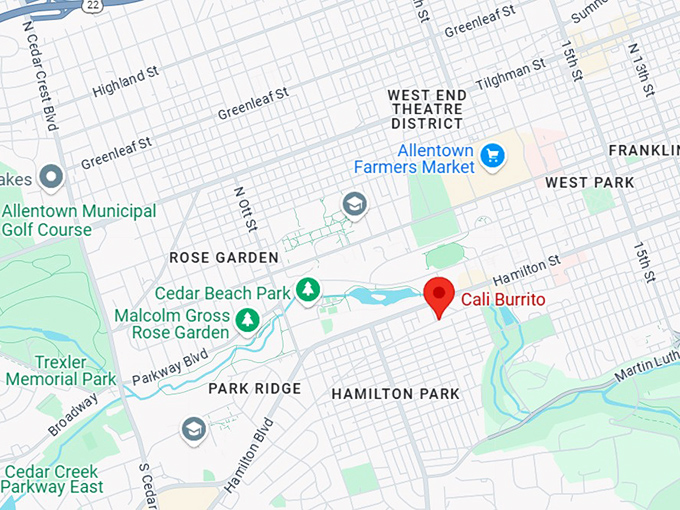 cali burrito map
