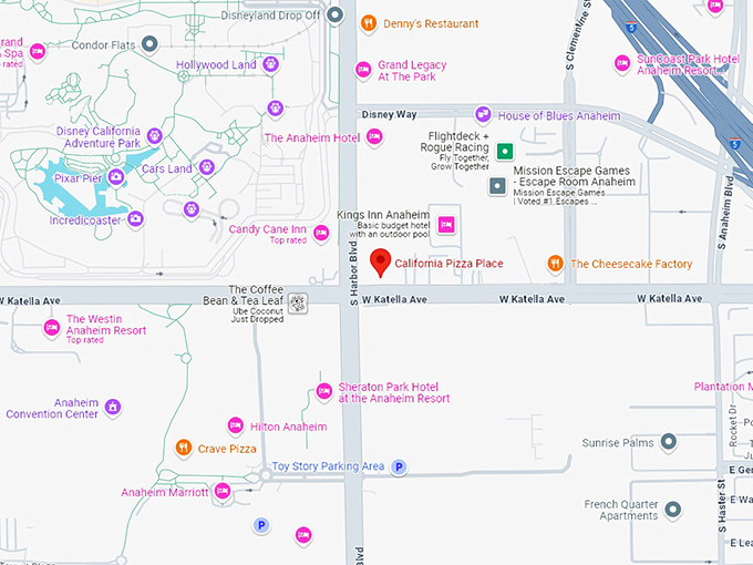 16. california pizza place map