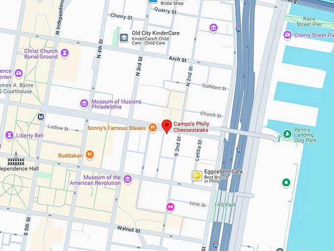 16. campo's philly cheesesteaks map