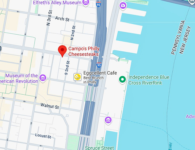 16. campo's philly cheesesteaks map
