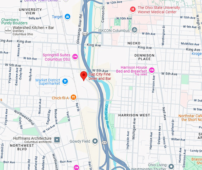 16. cap city fine diner and bar map