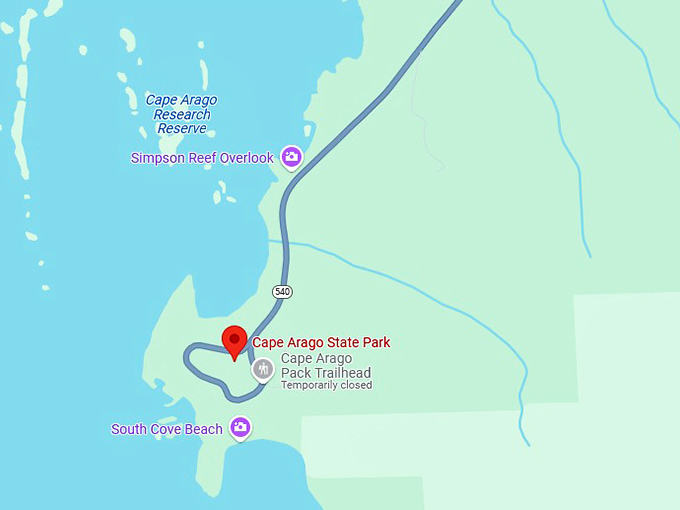16. cape arago state park map