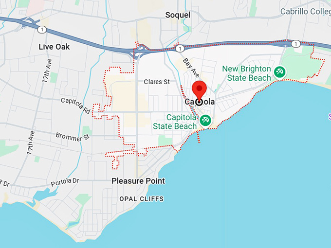 capitola, ca map