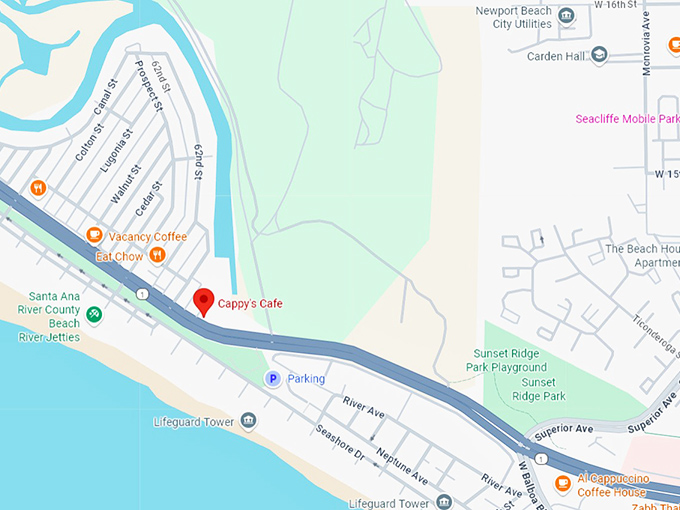 16. cappy's cafe map