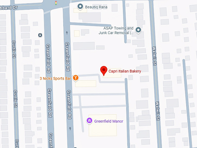 16. capri italian bakery map