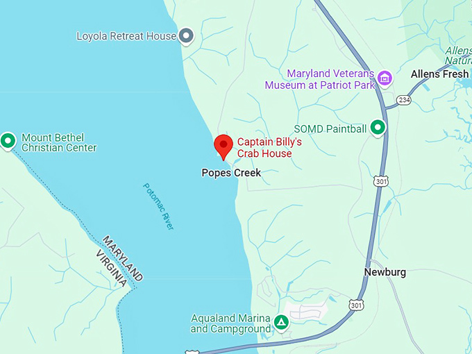 16. captain billy's crab house map