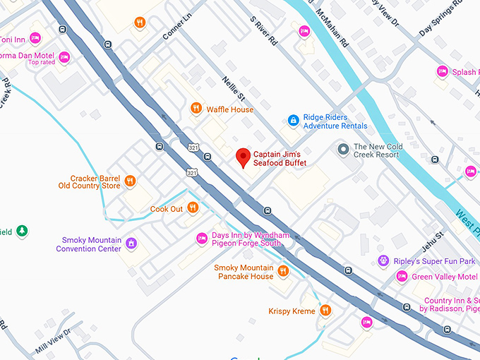 16. captain jim's seafood buffet map