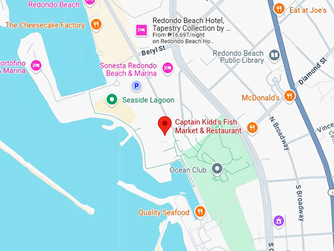 16. captain kidd's fish market & restaurant map