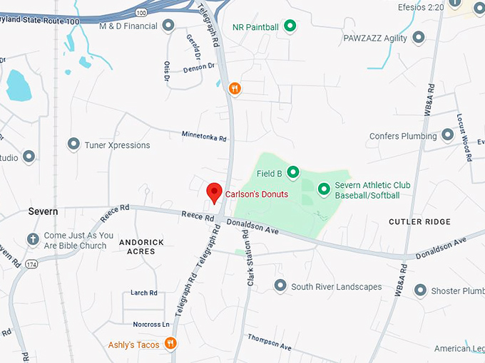 16. carlson's donuts map