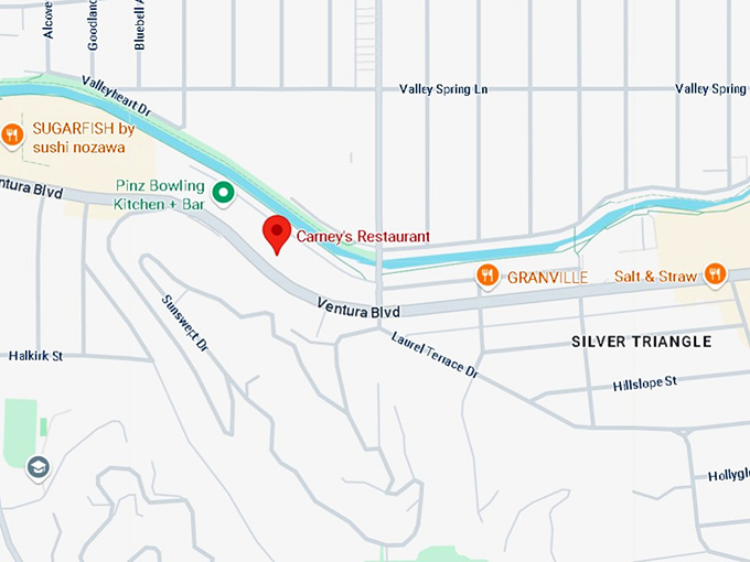 16. carney's restaurant map