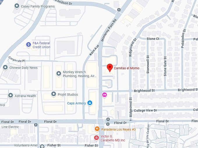 16. carnitas el momo map