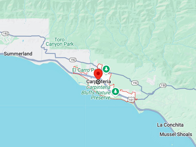 16. carpinteria, ca map