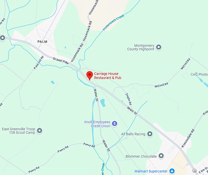 16. carriage house restaurant & pub map