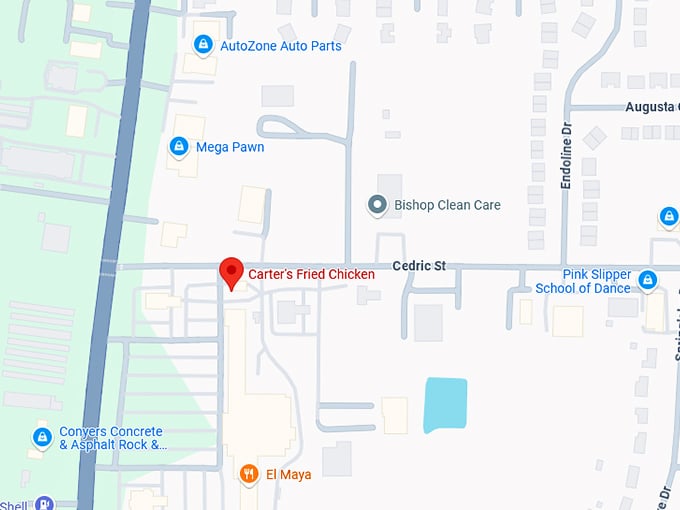 16. carter's fried chicken map