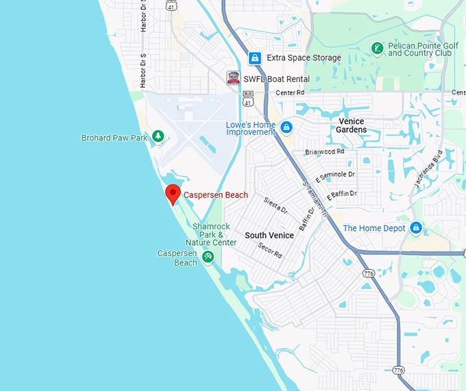 16. caspersen beach map