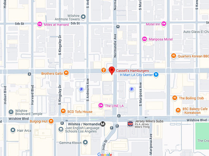 16. cassell's hamburgers map