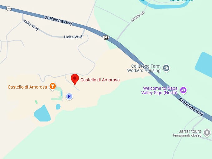 16. castello di amorosa map