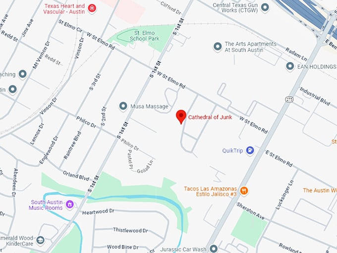 16. cathedral of junk map