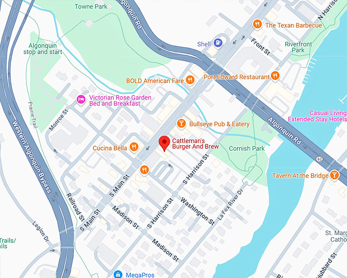 16. cattleman's burger and brew map