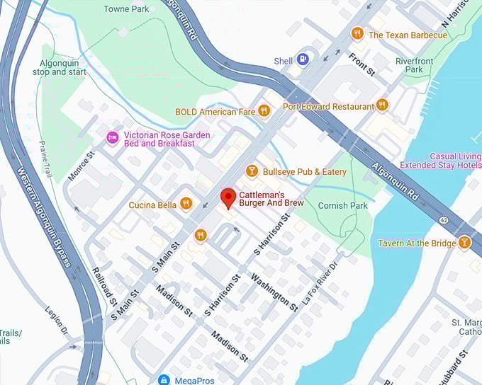 16. cattleman's burger and brew map