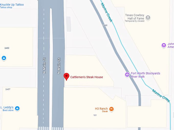 16. cattlemen's steak house map