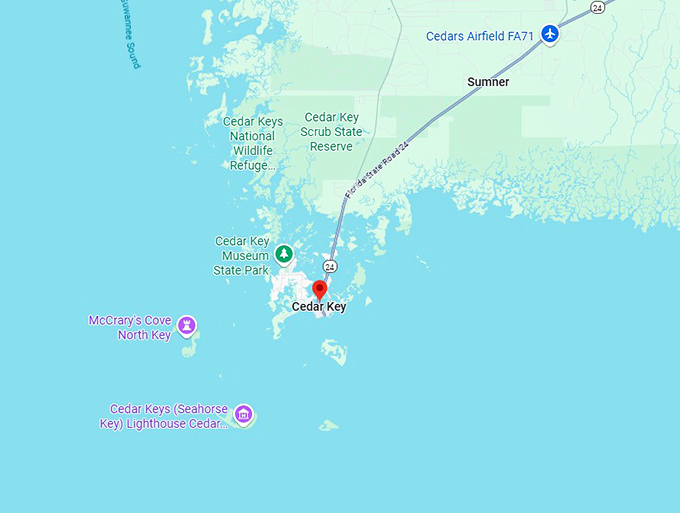16. cedar key map