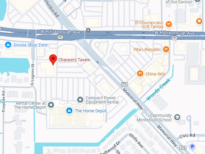 16. charann's tavern map