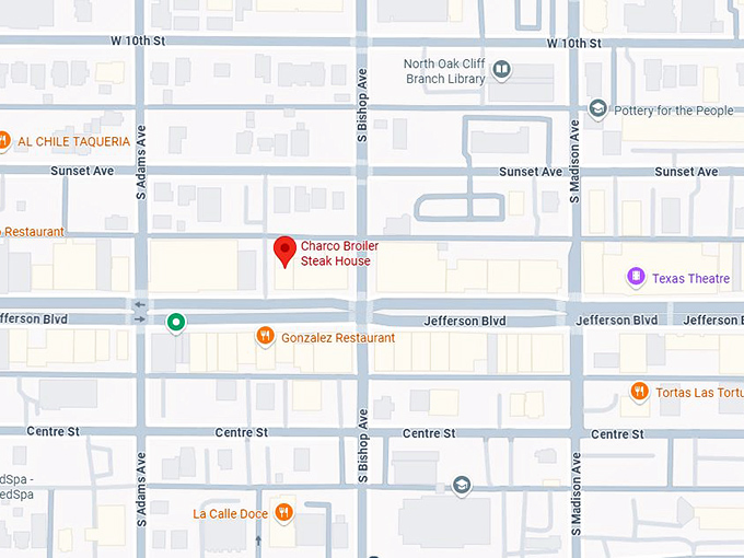 16. charco broiler steak house map